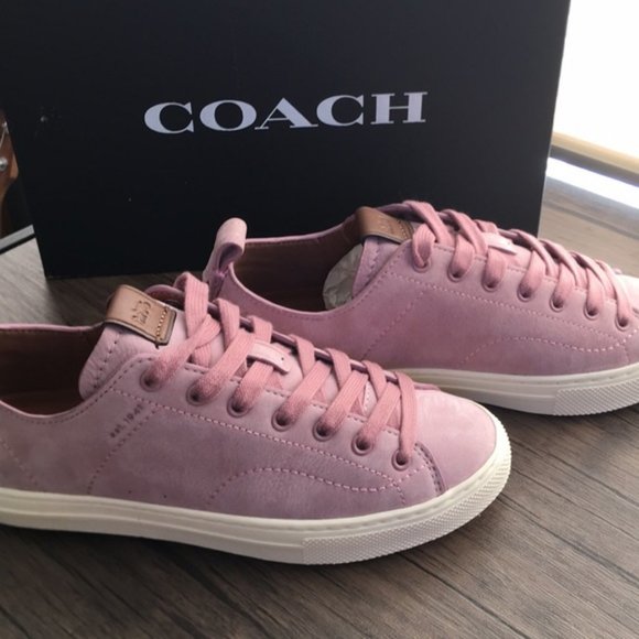 Coach | Shoes | Coach C21 Nubuck Dusty Rose Shoes Sneakers | Poshmark